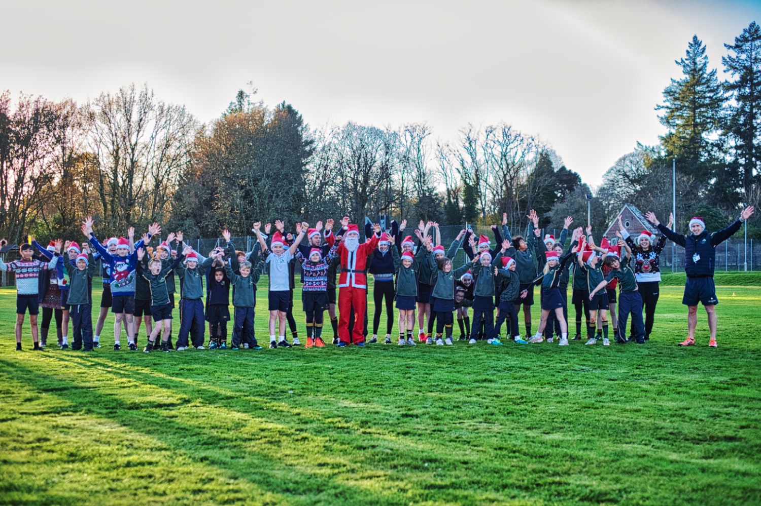 Santa Fun Run for Whole School - Forres Sandle Manor