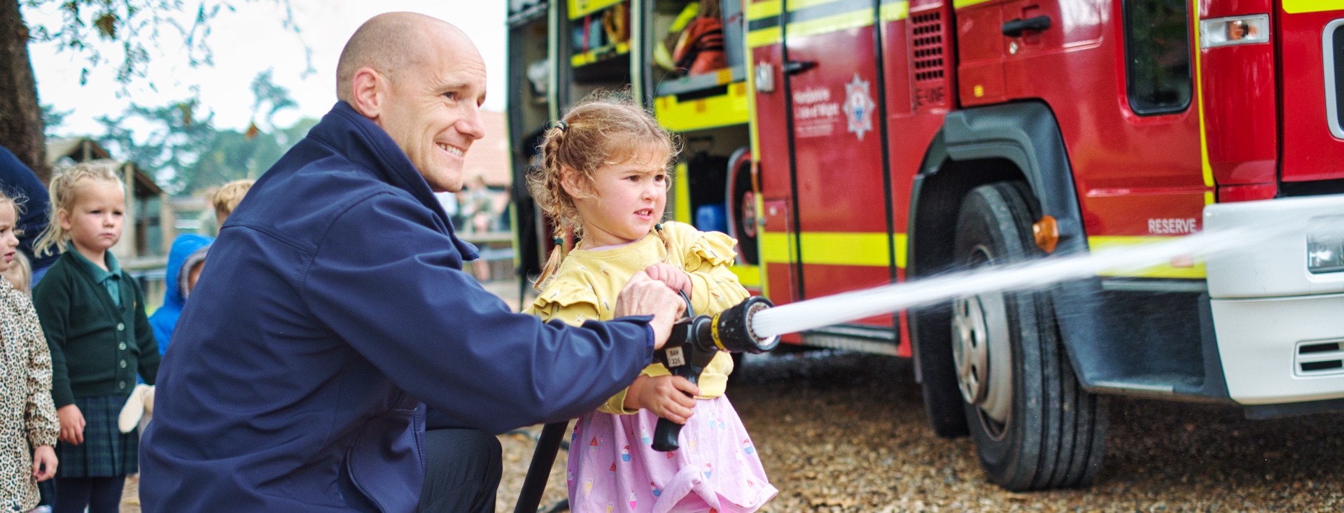 Nursery Joy as Fire Brigade Visit - Forres Sandle Manor