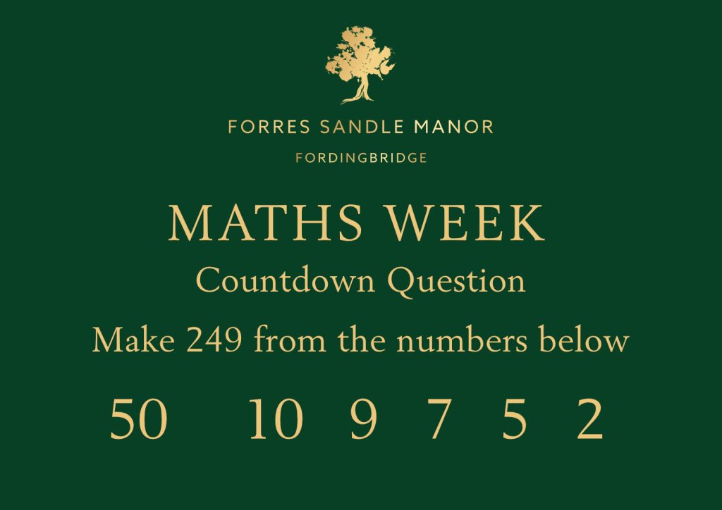 Maths Week 2023 - Forres Sandle Manor